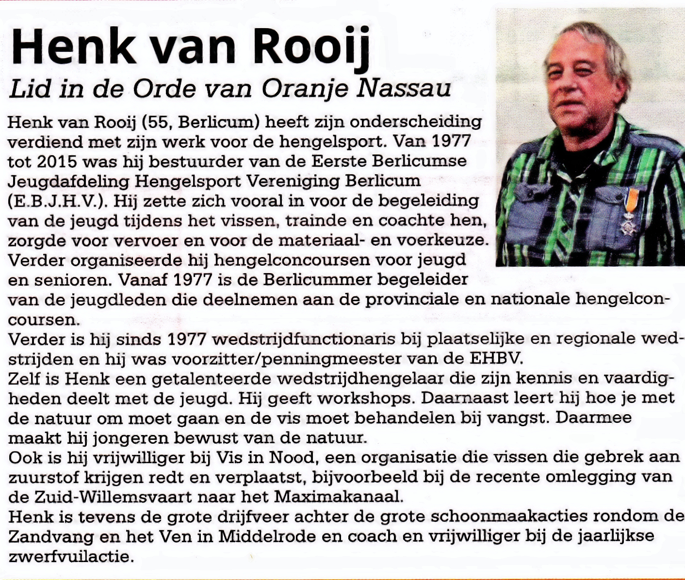 EBHV Berlicum | koninklijke onderscheidingen